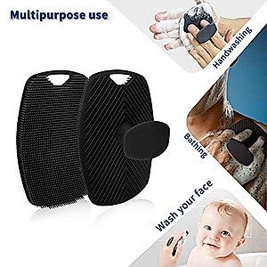 VWMYQ Silicone Body Scrubber for Men, Premium Silicone Scrubber for Nourishing Cleaning & Exfoliating Your Skin Lather Boosting Bristles with Ergonomic No-Slip Handle, Long-Lasting & Easy to Clean