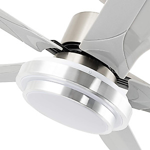 Tropwellhouse 56Inch Led Ceiling Fan with Light 3 Speed Remote Control 5 ABS Blades Modern Decoration Home/Living Room/Bedroom
