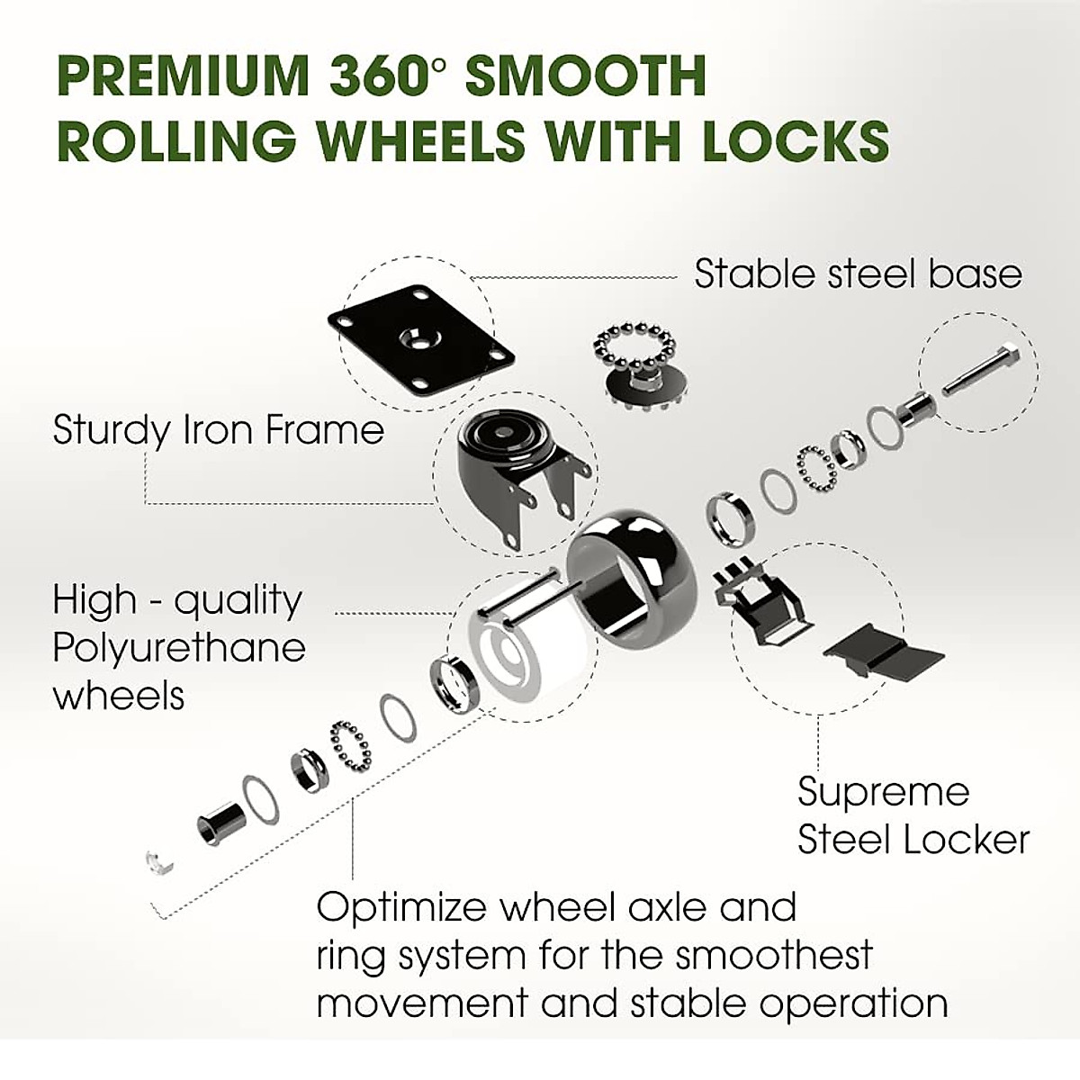 Idzo 2pack Wood Plant Caddy With Wheels Heavy Duty, 264 Lbs Capacity, 12 Inch Acacia Hardwood Plant Dolly, Plant Stand with 360° Lockable Wheels for Plant Pots, Heavy Objects Hauling - Natural Wood