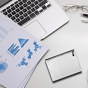 SUBANG 18 Pieces Black Zipper Pouch Zipper File Bags Mesh File Folders with Grid Travel Pouch, 9 Sizes