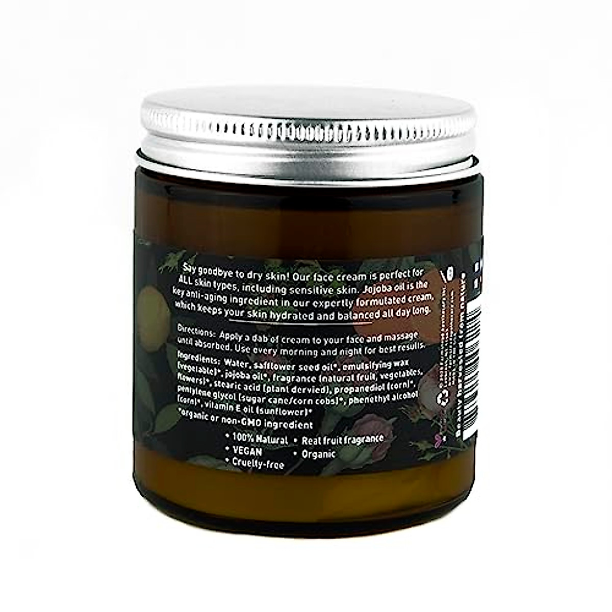 Farmstead Apothecary 100% Natural Anti-Aging Face Cream with Jojoba Oil, 4 oz (Fig & Honeysuckle)