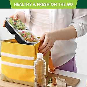 vivigu Meal Prep Containers Reusable 50 Pack - 2 Compartment Plastic Food Containers with Lids, To Go Food Containers BPA-Free, To Go Containers With Lids Microwave, Dishwasher, Freezer Safe 30 oz