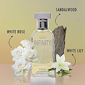 Novo Infinity for Women - 3.4 Fluid Ounce Eau De Parfum Spray for Women - Refreshing Mix of Citrus Floral & Musk Fragrances Smell Fresh All Day Long Lovely Gift for Women for All Occasions