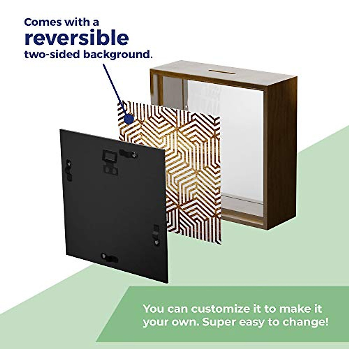 Wedding Gifts for Couples Unique 2022 | 6x6x2 Glass Wooden Shadow Box | Marriage Day Gifts | for Wedding Photo Frames | Perfect Personalized Wedding Anniversary | Ideal for Marriage Bedroom Decor