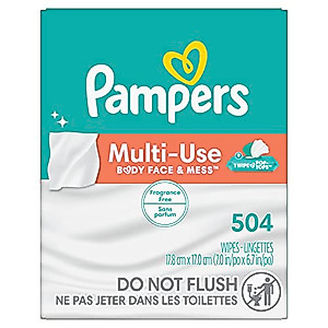 Pampers Baby Wipes Multi-Use Fragrance Free 9X Pop-Top Packs 504 Count