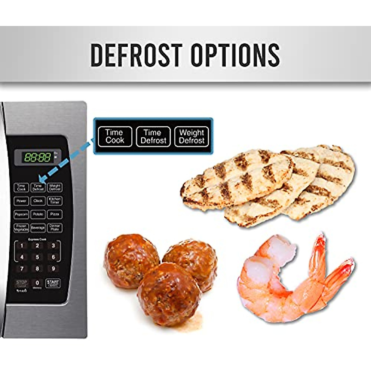 Farberware Countertop Microwave Oven 1.3 Cu. Ft. 1000-Watt with LED Display, Child Lock, Easy Clean Black Interior, Cu.Ft, Stainless Steel