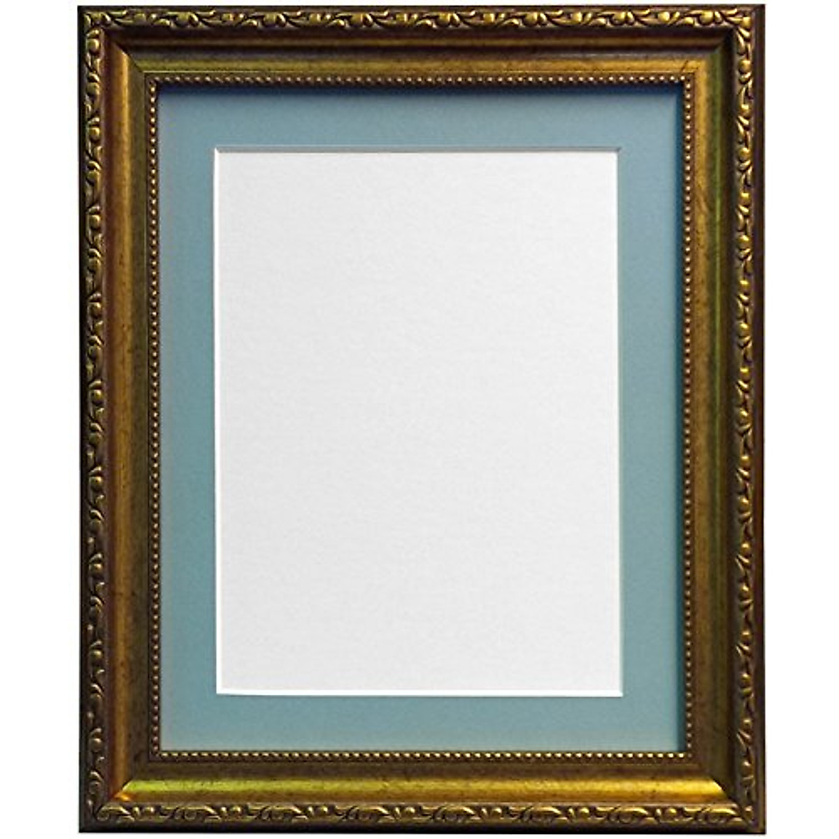 FRAMES BY POST Shabby Chic Picture Photo Frame, Gold, 50 x 40 cm Image Size 16 x 12 Inches (Plastic Glass)
