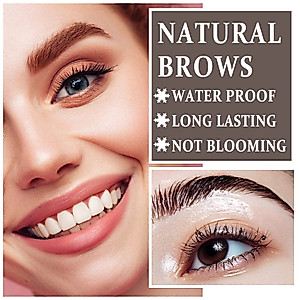 Peel Off Tattoo Eyebrow Gel Natural Eye Brow Gel Natural Eyebrow Tattoo,Waterproof Long Lasting Easy Peel Off Eyebrow Tattoo Makeup (Brown)