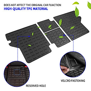 Rongtaod Cargo Mat Compatible with 2010-2024 Toyota 4Runner 5 Seats Trunk Mat Cargo Liner Back Seat Cover Protector 2023 Toyota 4 Runner Accessories (Trunk Mat+Backrest Mats,Fit without Sliding Tray)
