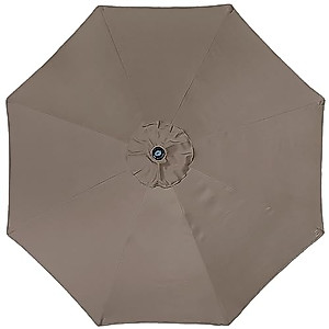 ontheway Patio Umbrella Enhanced Replacement Canopy Market Table 8 Ribs Umbrella Canopy (11FT, Khaki)