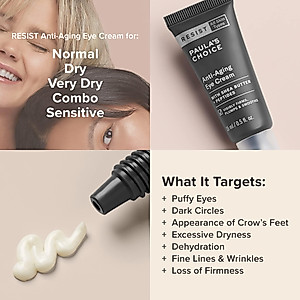 Paula's Choice RESIST Anti-Aging Eye Cream with Shea Butter & Vitamin C for Puffy Eyes, Wrinkles, Fine Lines & Crow's Feet, 0.5 Fl Oz