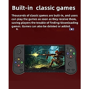 CZT New 5.1-inch Handle Appearance Video Handheld Game Console Portable Emulator Classic Arcade Retro Gaming Game Device System Built-in 12000 Games mp3 mp4 (Black)