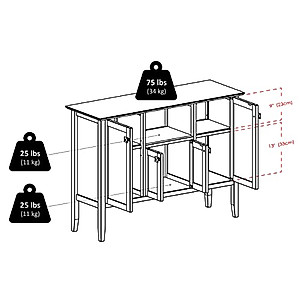 Winsome Wood Melba Buffet Coffee
