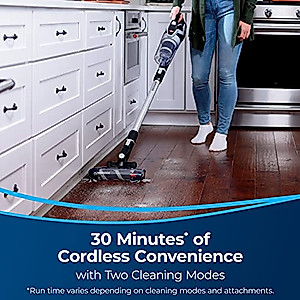 BISSELL PowerEdge Cordless Stick Vacuum for Hard Surfaces, 2900A, Black/Silver