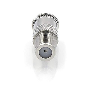 VCE Coaxial Cable Quick Connector, Quick Push On Male to F-Type Female Coax Extender Nickel Plated Adapter for RG6 Coaxial Cable, RV, Satellite Dish, TV, 5 Pack