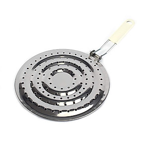 DALAO 2 Pack Double Thickening Heat Diffuser Reducer Flame Guard Simmer Plate, Stainless Steel for Electric and Gas Stovetops