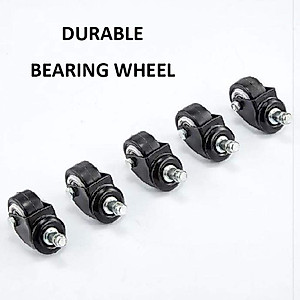 Rugs Kids Desk Stool with Wheels，Office Essentials Stool with Yellow PU Synthetic Leather Seat，Adjustable Height 45-58 cm，Supported Weight 160 Kg，Dental Stoolsfor Home Office