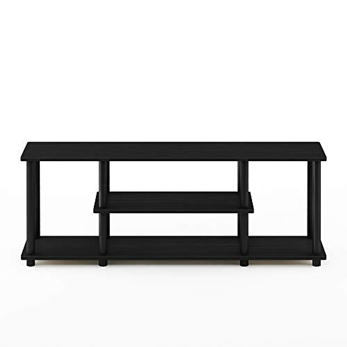 Furinno Turn-N-Tube No Tools 3D 3-Tier Entertainment TV Stand up to 50 inch TV, Round Tubes, Walnut