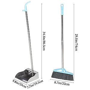 Zerodeko 1 Set Stainless Steel Trash Shovel Stainless Steel Trashcan House Brooms for Sweeping Indoor Sweeping Shovel Tools Garden Bucket Office Outdoor Stainless Steel + Plastic