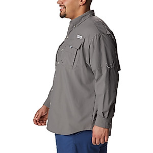 Columbia Men's Pfg Bahama Ii Long Sleeve Shirt, City Grey, Large