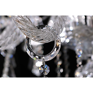 ARRKOYAA Clear 15 Lights K9 Crystal Chandelier Modern Luxurious Light Candle Pendant Lamp Ceiling Living Room Lighting for Dining Living Room Bedroom Hallway Entry 32x35 Inch Gifts(Color Clear)