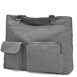 Laptop Tote Bag for Women Work Bags Professional 15.6 Inch Large Canvas Purse with Pockets