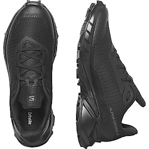 Salomon Women's ALPHACROSS 5 Trail Running Shoes for Women, Black / Black / Ebony, 6.5