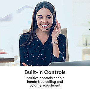 MEE audio H6D Bluetooth Wireless Headset with Boom Microphone and Charging Dock (Renewed)