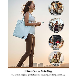 BASICPOWER Tote Bag for Women, Lightweight Shoulder Purse Laptop Work Gym Bag for Gym, Travel, Work