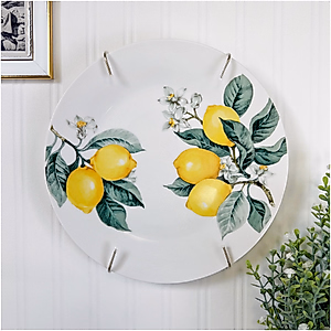 Plymor Gold Finish Wall Mountable Tray and Platter Hanger, 8.25" H x 4.75" W x 0.875" D (For Trays or Platters 10" - 16")