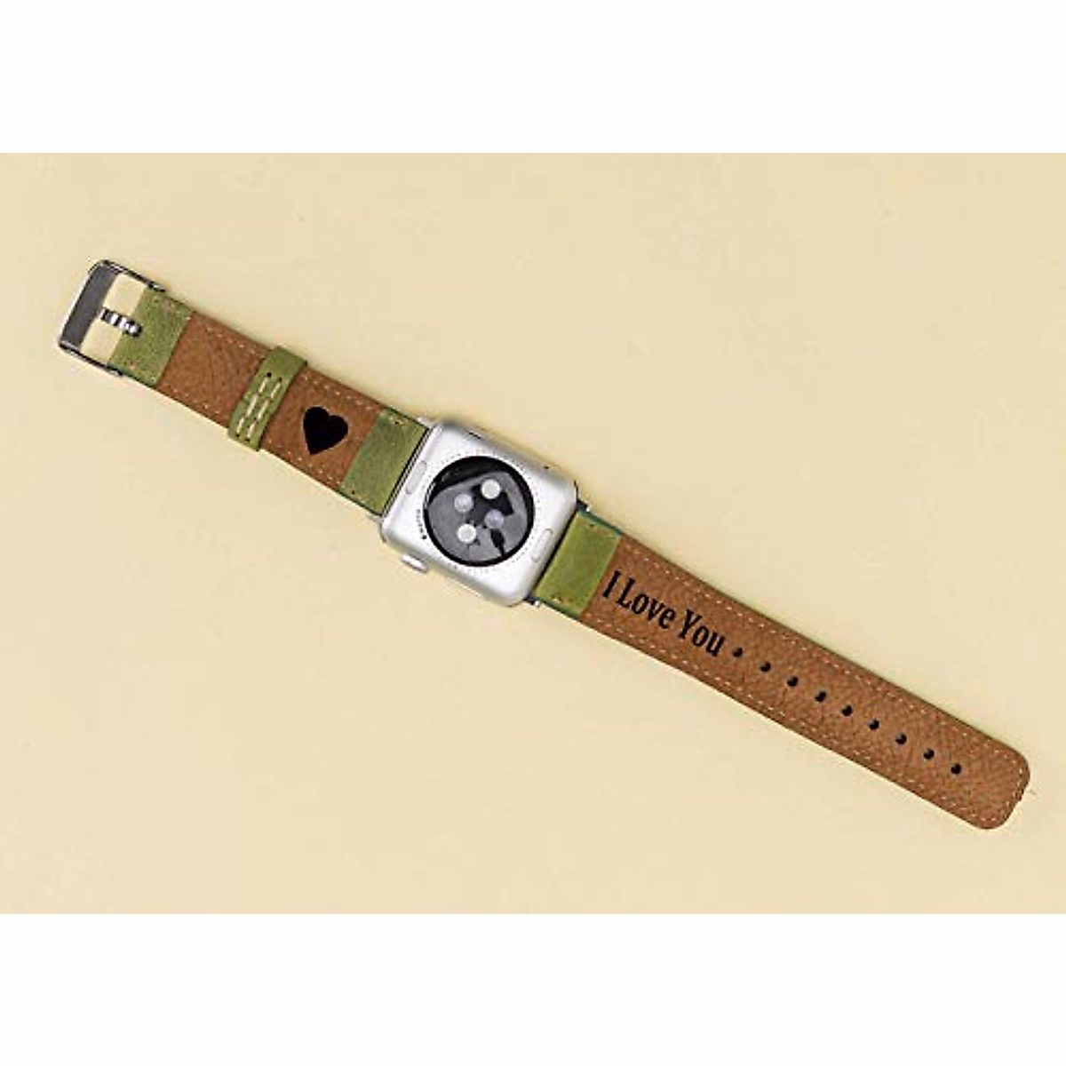 VENOULT iWatch Series 8 Compatible Apple Watch Cuff Bands for Man or Women 45mm, 44mm, 41mm, 40mm, Series 8-1 Dark Brown Genuine Leather Bull Strap, HANDMADE