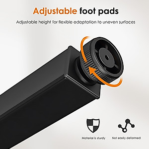 DlandHome 63 inches X-Large Computer Desk, Composite Wood Board, Decent and Steady Home Office Desk/Workstation/Table, BS1-160BB Black Walnut and Black Legs, 1 Pack