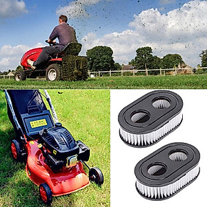 QZVCGSTA Briggs and Stratton Air Filter 593260, 593260 Lawn Mower Air Filter Briggs and Stratton 550ex 675exi 725exi Series Engines Model and More,Lawn Mower Replacement Parts (4PCS)