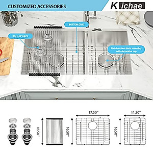 33 Double Bowl Kitchen Sink - Kichae Undermount Kitchen Sinks Stainless Steel Double Basin 33x19 Inch Kitchen Sink 18 Gaugle 60/40 Undermount Kitchen Sink Basin
