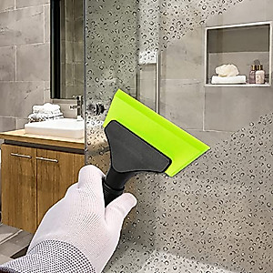 EHDIS Small Squeegee 5 inch Rubber Window Tint Windshield Squeegee for Car Window, Glass, Mirror, Shower, Auto,Windows Cleaning (Green)
