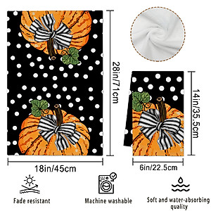 Hexagram Thanksgiving Kitchen Towels Set of 2, Thanksigivng Kitchen Decor, Decorative Hand Dish Towels, Tea Towels Fall Kithcen Decorations Farmhouse, Thanksgiving Gifts for Women