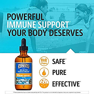 Sovereign Silver Bio-Active Silver Hydrosol for Immune Support - Colloidal Silver Liquid - 10 ppm, 4oz (118mL) - Dropper