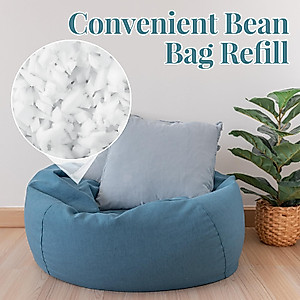 Frienda 40lbs Bean Bag Filler Bulk, Memory Foam Filling, Shredded Soft Foam Filler Stuffing for Bean Bag Refill Pillow Dog Bed Chairs Couch Cushion Stuffed Animals Arts Crafts (White)