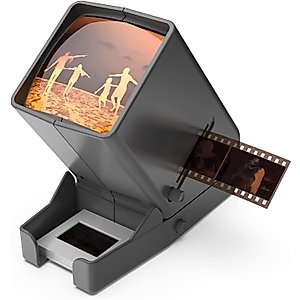 DIGITNOW 35mm Slide Viewer, 3X Magnification and Desk Top LED Lighted Illuminated Viewing and Battery Operation-for 35mm Slides & Positive Film Negatives 4AA Batteries Included
