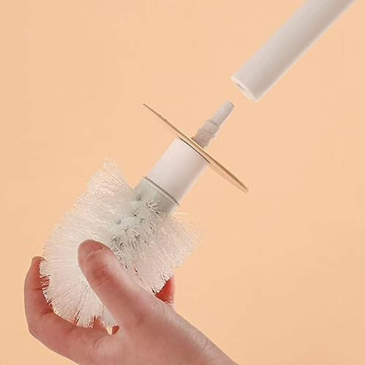 Plastic Toilet Bowl Brush Home Bathroom Floor Stand Toilet Cleaner Brush 4.5 X 18.1 Inches Toilet Brush and Stand Set