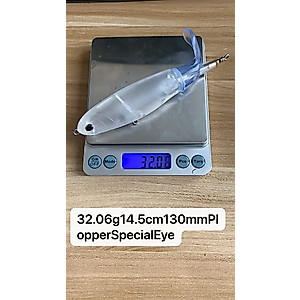 5PCS Unpainted Fishing Lure Blanks 32.06g 14.5cm with Special Eye Crankbait Baits Simulation Blank Body Clear Hard Baits Trout Salmon Minnow Lure Popper Lures Topwater Freshwater 130mmplopper