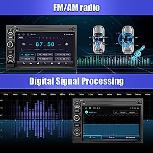 Car Radio Stereo Android 12 for Ford F150 F250 F350 Fusion Edge Explorer Taurus Freestar 7 inch Touch Screen 2G+32G with Carplay/Android Auto SWC GPS WiFi Bluetooth FM RDS DSP