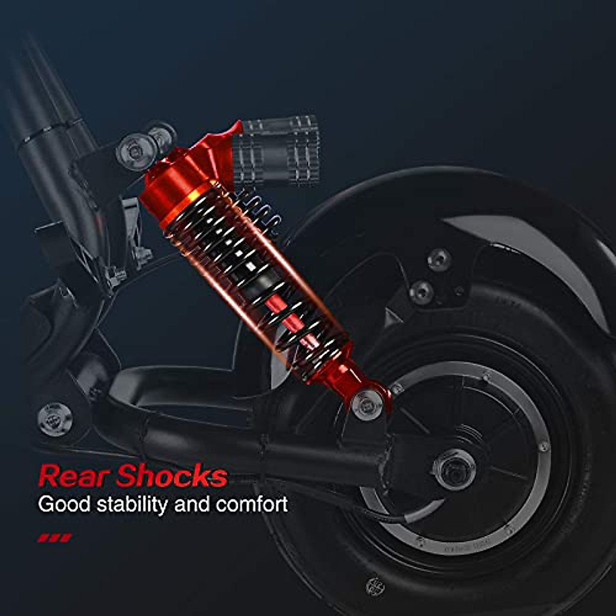 SAY YEAH Fat Tire Scooter for Adults Electric 20 mph Powerful Up 500w Electric Scooters with 2 seat Commuter Scooter Citycoco Scooter Black