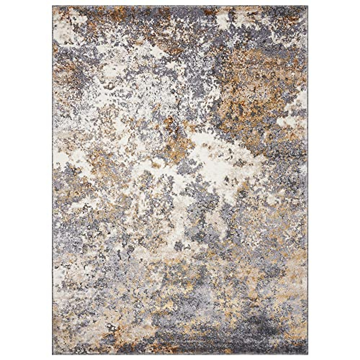 LUXE WEAVERS 6490 Gray 8x10 Abstract Area Rug – Modern Design, Medium Pile
