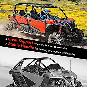 RERPRO UTV ATV Grab Handles, 1.5” - 1.75” Roll Bar Grab Handles Compatible with Polaris RZR, Kawasaki, Wildcat, UTV ATV Hand Hold Replacement Straps Grip, 2 Pack