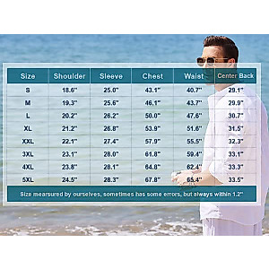 COOFANDY Mens Cotton Linen Henley Hippie Casual Beach T Shirt, Khaki, Medium, Long Sleeve