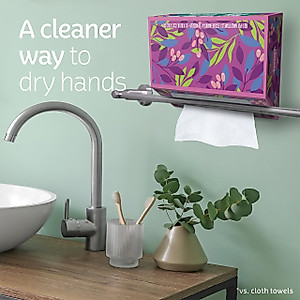 Kleenex Expressions Disposable Paper Hand Towels, Paper Hand Towels for Bathroom, 6 Boxes, 60 Hand Towels per Box (360 Total Tissues)