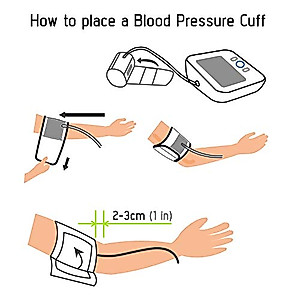 Paramed Blood Pressure Monitor - Bp Machine - Automatic Upper Arm Blood Pressure Cuff 8.7-15.7 inches - Large LCD Display 120 Sets Memory - Device Bag & Batteries Included