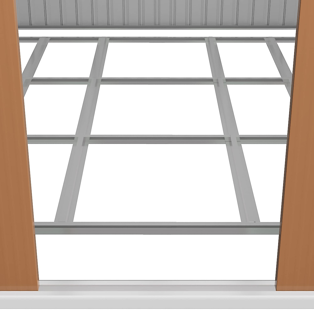 NBTiger 9.1’ x 10.5’ Large Outdoor Storage Shed, Sturdy Utility Tool Lawn Mower Equipment Organizer for Backyard Garden w/Gable Roof, Lockable Sliding Door, Vents, Floor Frame - Coffee