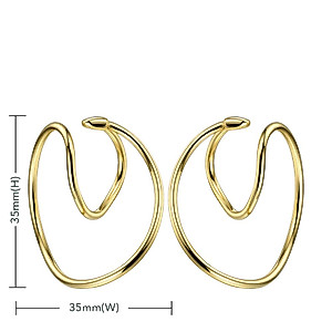 EF ENFASHION Trendy Geometric Line Elements Clip on Earrings Personalized Ear Cuffs for Women Teen Girls